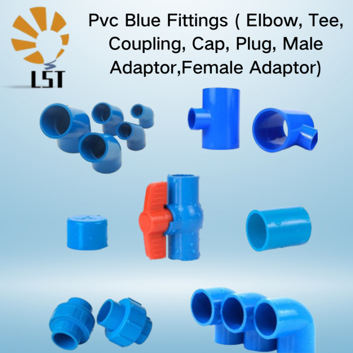 Pvc Blue Fittings ( EIbow, Tee, Coupling, Cap, Plug, Male Adaptor ...