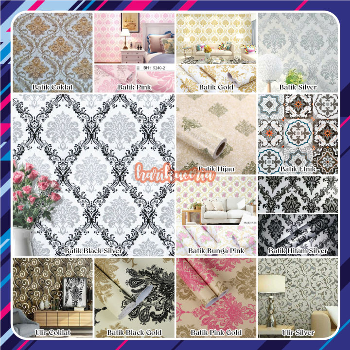 WALLPAPER DINDING RUANG TAMU 45CM X 8M - WALLPAPER STICKER MURAH - WALLSTICKER - WALPAPER ...