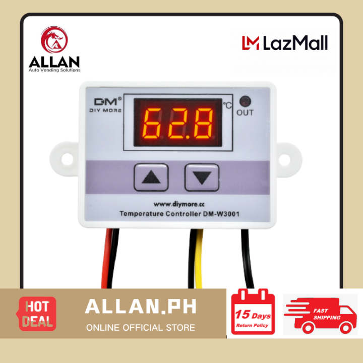 10A AC110-220V Digital LED Temperature Controller XH-W3001 for ... 10A AC110-220V Digital LED Temperature Controller XH-W3001 for ...