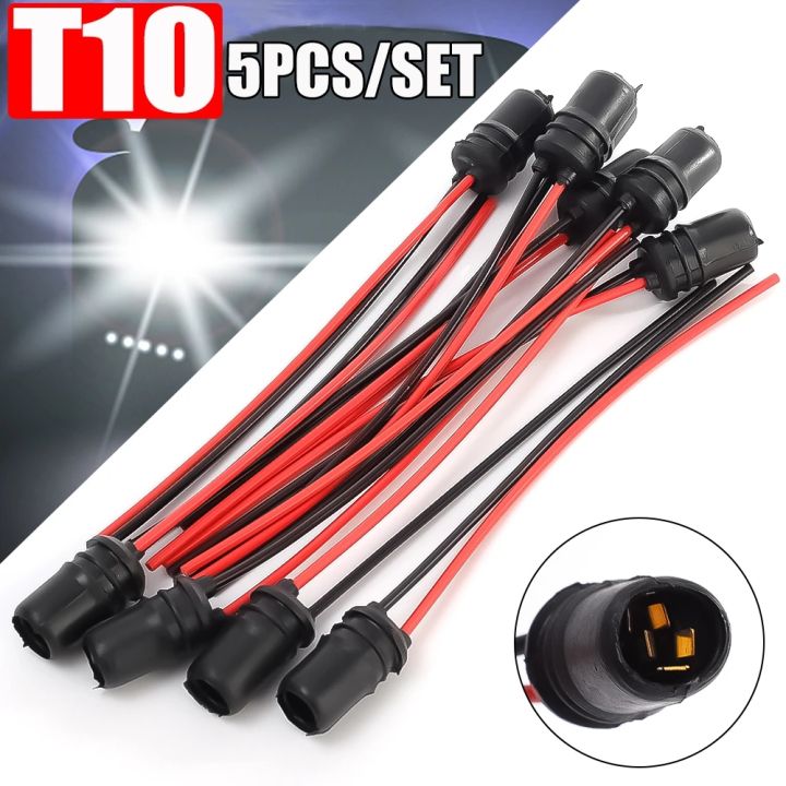 T10 W5W 147 501 Car Round Sockets Marker Light Holder Connector Wire Bulb Harness 10mm Hole Lamp ...