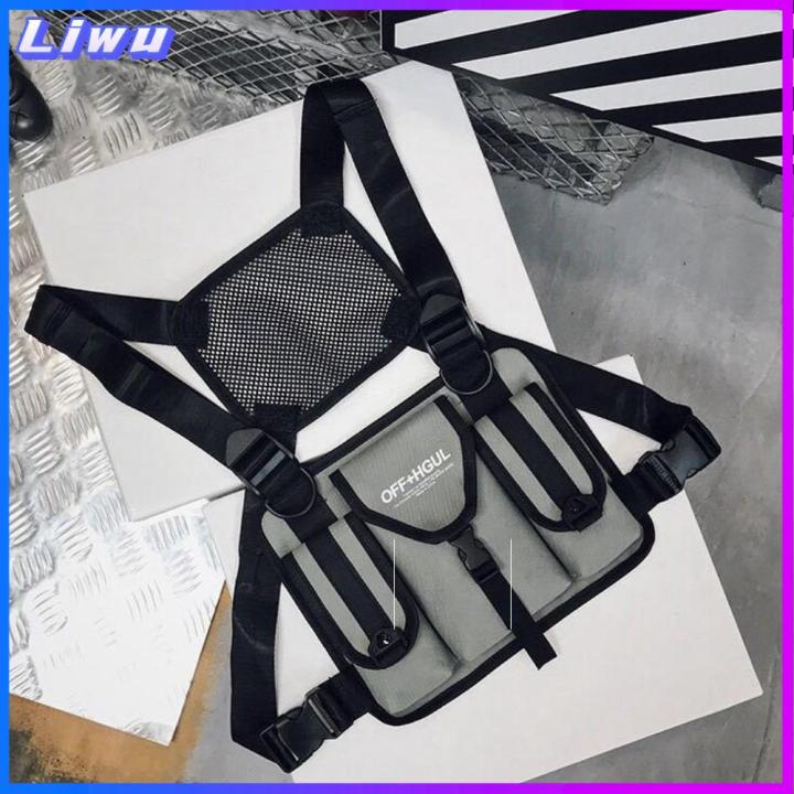 LIWU ทนต่อการสึกหรอ กระเป๋าเป้สะพายหลังเย็น ไนลอนทำจากไนลอน 4สีค่ะ แพ็ค ...