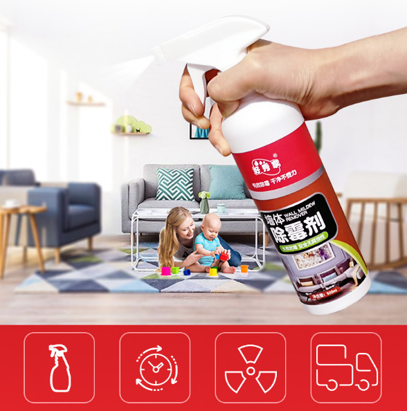 DSMAJU Wall Mildew Remover Spray 500ml Wall Fungus Remover Spray Anti ...