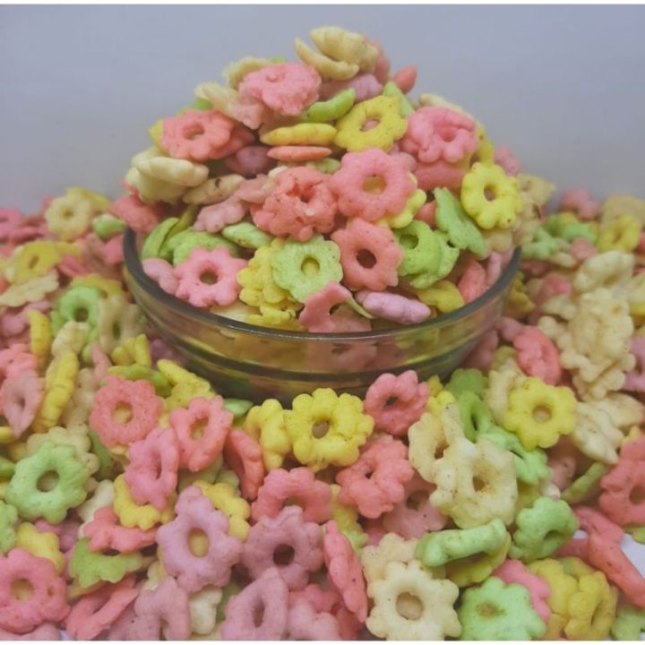 Snack Sakura Bunga Warna Warni Gurih - 250gr / Snack Ribut Jajan Jadul ...
