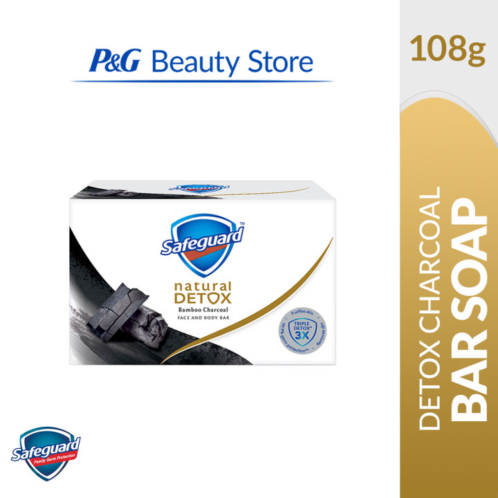 Safeguard Detox Face and Body Bar Charcoal 108g | Lazada PH