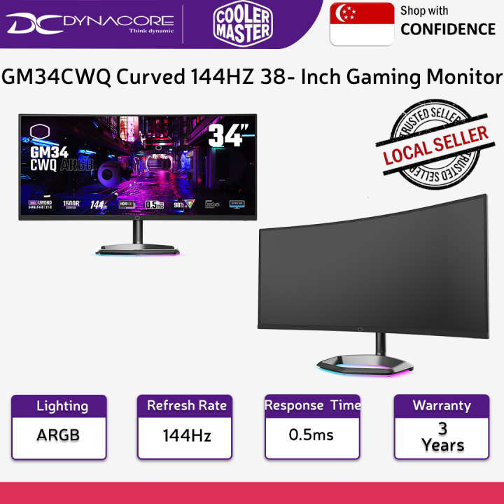 Cooler Master GM34-CWQ 34” ARGB Curved 144Hz VA QD Ultra-WQHD Gaming ...