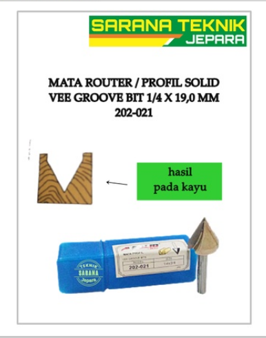 Mata Router / Profil Vee Groove bit 19,0 mm Solid 202-021 | Lazada Indonesia