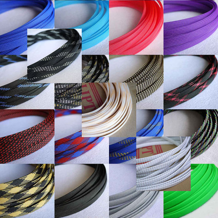 3/10M 10mm PET Expandable Braided Cable Sleeve Wire Protecting Nylon ...