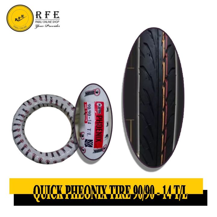 Quick Phoenix Tire 90/90 - 14 T/L (Tubeless) | Lazada PH