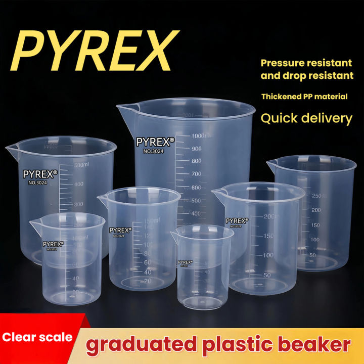 PYREX Clear Plastic Graduated Measuring Cup/Transparent Plastic ...