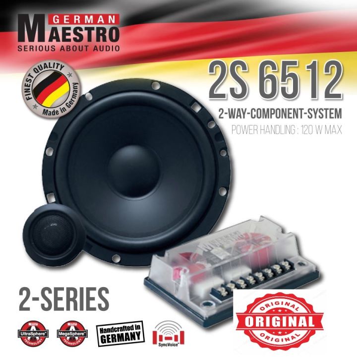 German Maestro 2S 6512 - 6.5inch 2Way Car Component Speaker System 2 ...