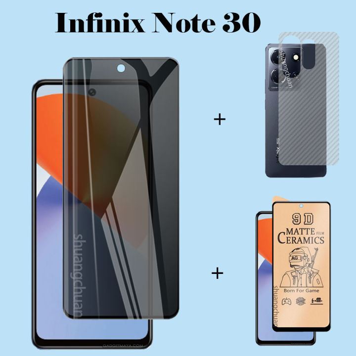 Tempered glass film for Infinix Note 30 5G 3in1 Infinix note 30 pro ...