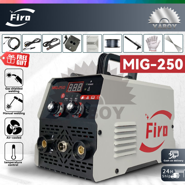 MIG Gasless Inverter Welding Machine 250A IGBT DC Inverter MIG MMA 2IN1 ...