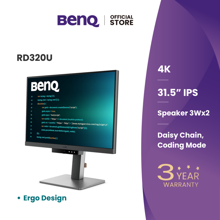 BenQ RD320U IPS 31.5 inches 4K UHD Programming Monitor (Ultimate Coding ...