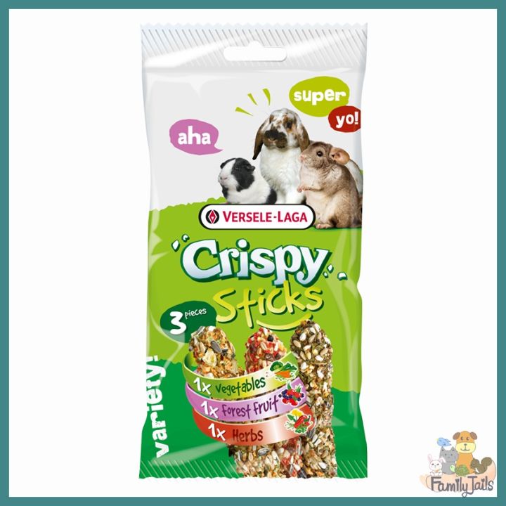(55g*3) Versele-Laga Crispy Sticks เวอร์เซเลลากา ขนมแท่งอบกรอบแทนการทอด กระต่าย แก๊สบี้ สติ้ก ...