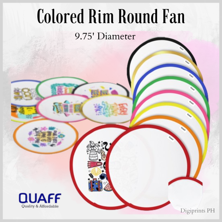 Digiprints PH - Blank Printable Foldable Round Fan Full Color & Rim ...
