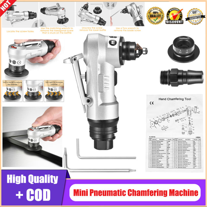💥【High Quality+In Stock】💥Mini Pneumatic Chamfering Machine, Portable ...