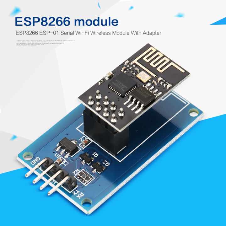 ESP8266 Module WiFi Wireless Module Powerful with ESP-01 Adapter for ...