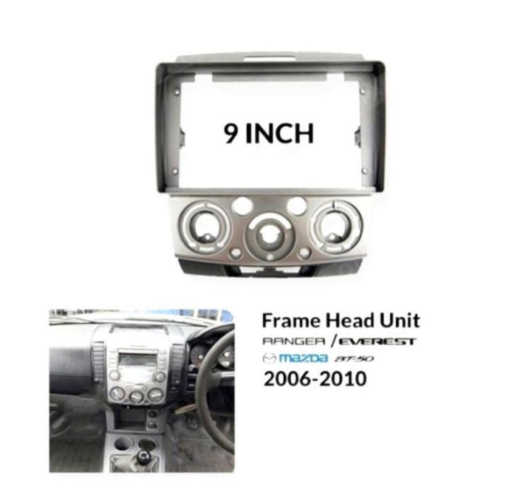Frame Head unit Ford Everest Ford Ranger Mazda BT-50 2006-2010 9 inch ...