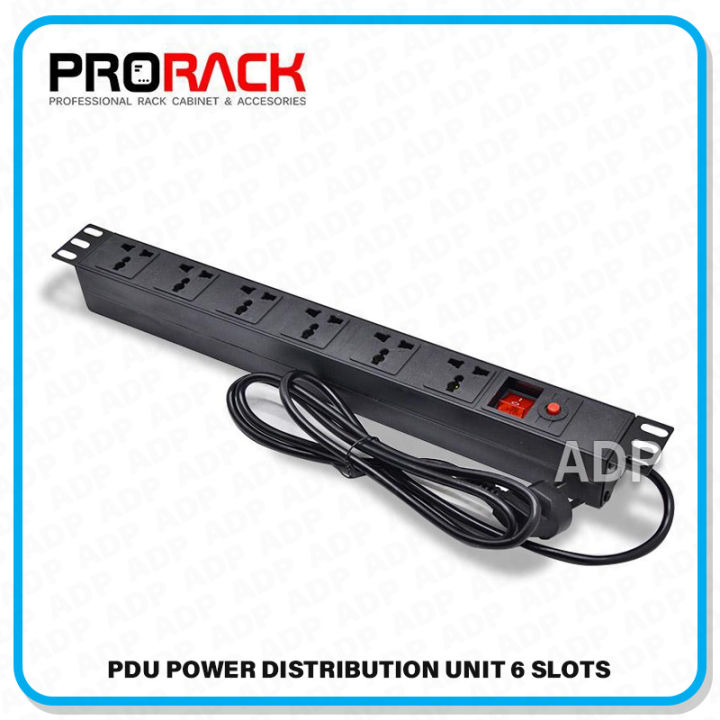 PDU 6 Slots Universal 19 Rack Mount PDU Power Distribution Unit (PDU ...
