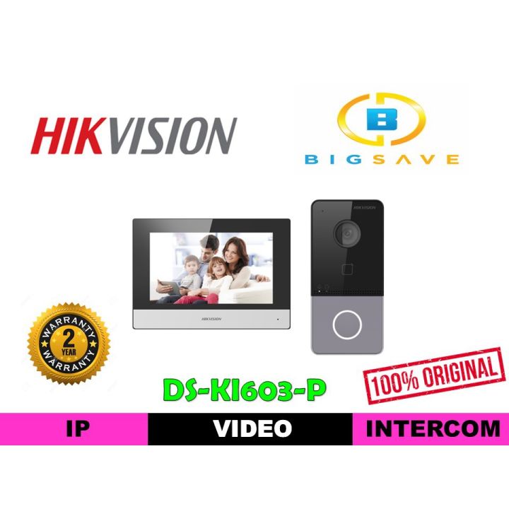 HIKVISION DS-KIS603-P IP VIDEO INTERCOM KIT | Lazada