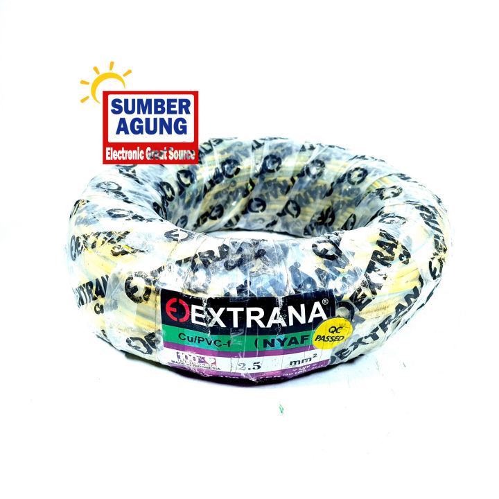 Extrana Kabel NYAF 2.5mm 100m 100Meter 100M Cable Serabut Tunggal SNI ...