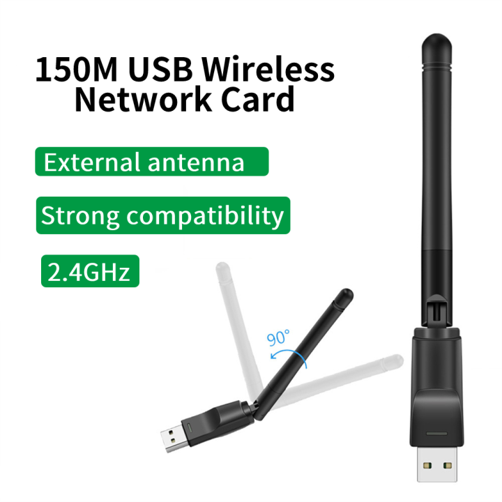 NicEseed USB Wireless Network Card 150Mbps 2.4G Antenna USB 802.11n/g/b ...