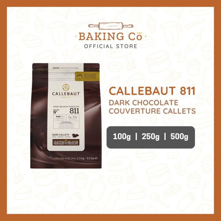 Callebaut 811 Dark Chocolate Couverture Callets - 100g/250g/500g ...