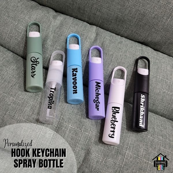 Personalized Hook Keychain Spray Bottle (Message your desired name and ...
