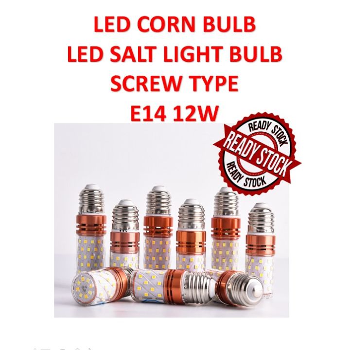 LED E14 BULB LAMPU GARAM E14 E27 CORN BULB 220V 12W COLD WHITE LAMP ...