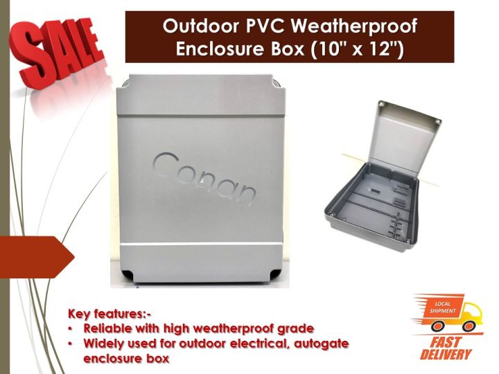 Autogate Outdoor PVC Weatherproof Enclosure Box (10" x 12") | Lazada