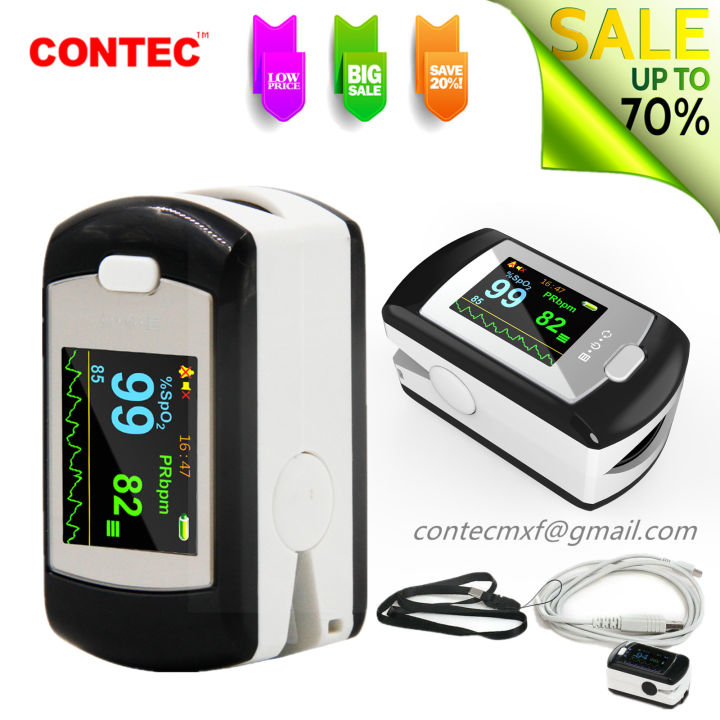 CONTEC CMS50E Fingertip Pulse oximeter blood oxygen saturation SPO2 ...
