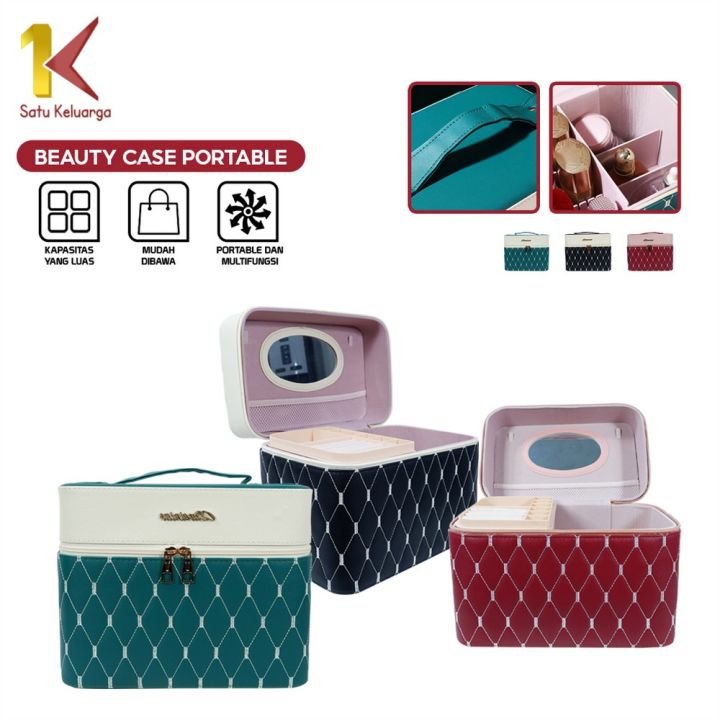 Satu Keluarga Box Make Up Motif Elegan dengan Sekat K158 Kotak Make Up ...