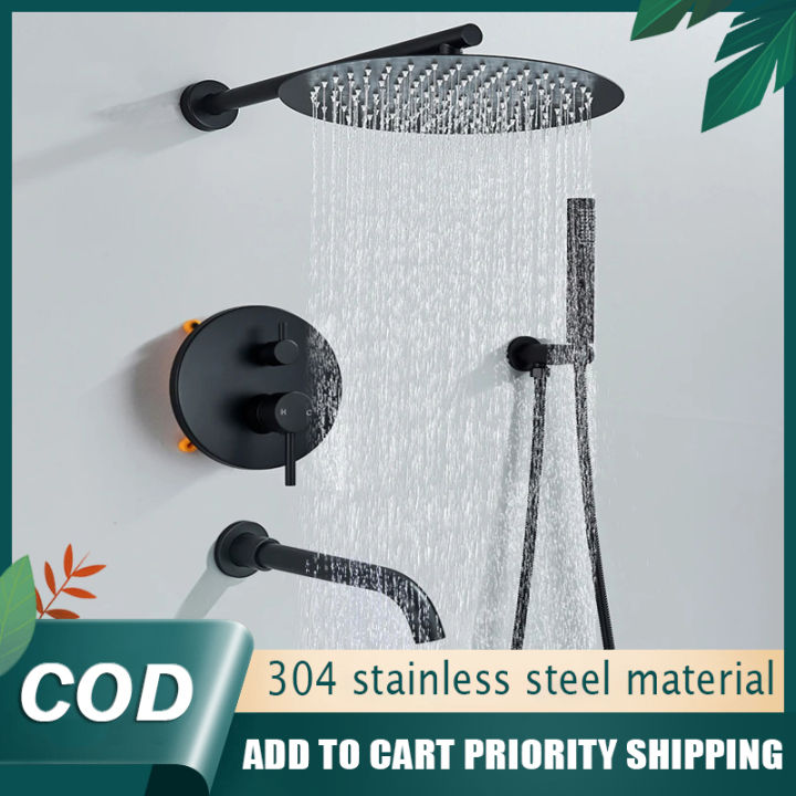 GUGA shower set 304 stainless steel bathroom shower set embedded ...