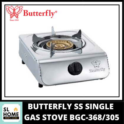 BUTTERFLY BGC-368/305 STAINLESS STEEL SINGLE GAS STOVE | Lazada