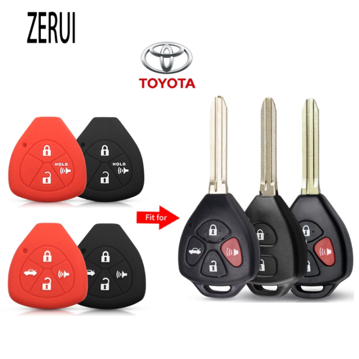 ZR For Silicone Car Key Case Cover For Toyota Auris HiLux Corolla ...