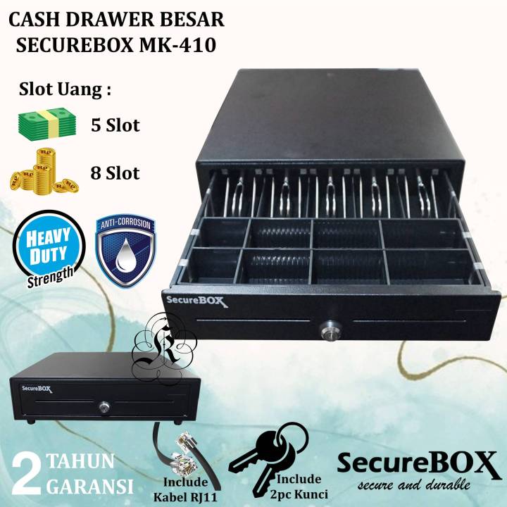 Secure Box MK410 Cash Drawer Securebox MK-410 Box Laci Uang Kasir ...