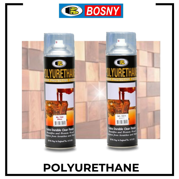Bosny Spray Paint Polyurethane CLEAR & MATTE | Lazada PH