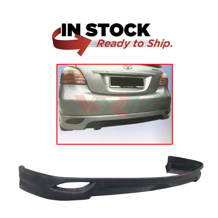 Toyota Vios Second Generation (2008) TOM Style Rear Back Bumper Skirt ...