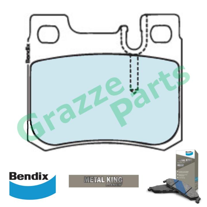 Bendix Metal King Titanium Disc Brake Pad Rear for DB1296 Mercedes Benz ...