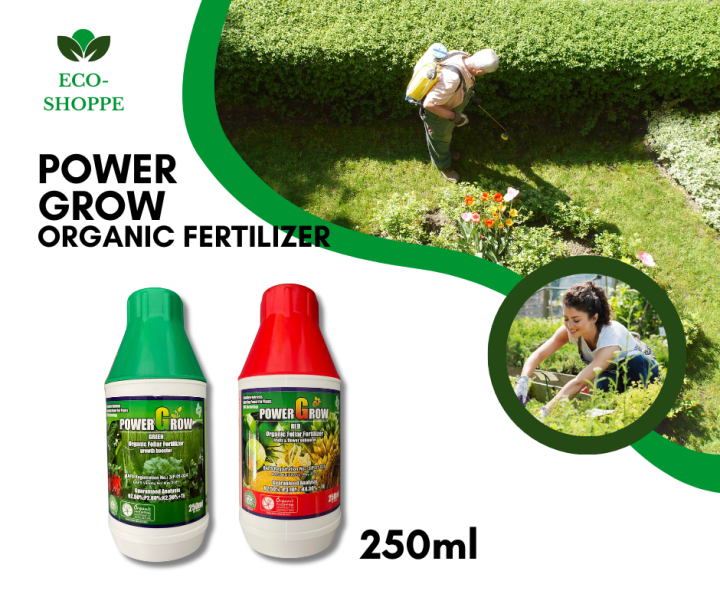 POWER GROW ORGANIC FOLIAR FERTILIZER GREEN & RED 250ml FOR GROWTH ...