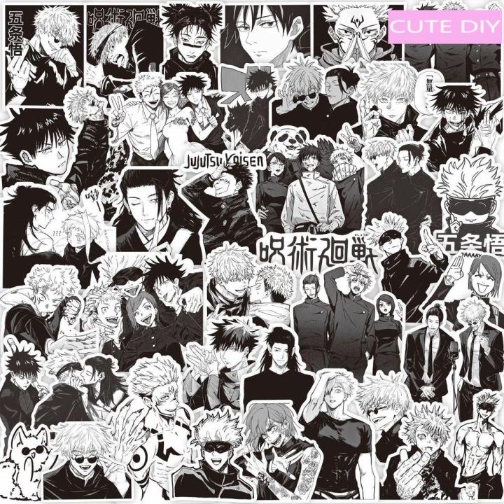 CUTE DIY Gojo Satoru สติกเกอร์อะนิเมะ jujutsu Kaisen กาวในตัว Jujutsu ...