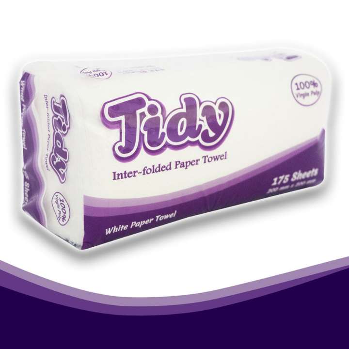Tidy Inter-folded Paper Towel White 175 sheets x 3 | Lazada PH