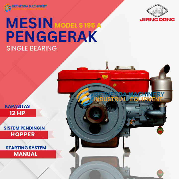 Mesin Penggerak Jiangdong S 195 A 12Hp Diesel Engine Jiang dong 12 hp / 12PK Single bearing ...