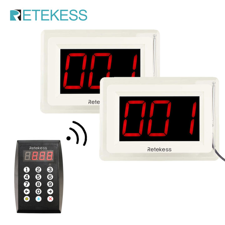Retekess Wireless Customer Calling System Number Caller System Restaurant Pager System Queue