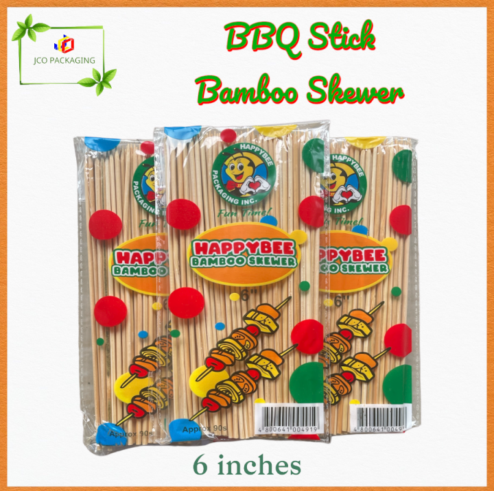 6 inch BAMBOO SKEWER / BARBEQUE STICK approx 90pcs/pack | Lazada PH