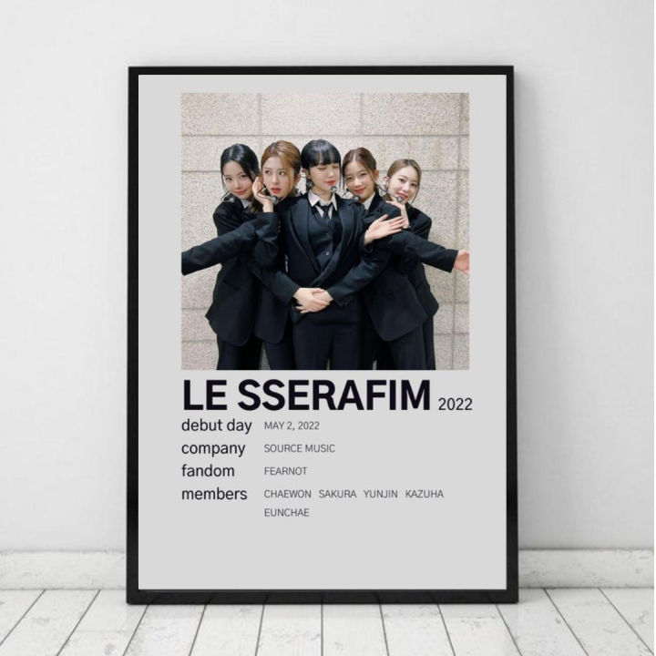 Le Sserafim kpop girl group wall poster A3 A4 A5 size | Lazada PH