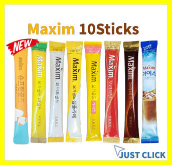 Maxim 10 STICKS instant coffee / Mocha Gold White Simple latte Arabica ...