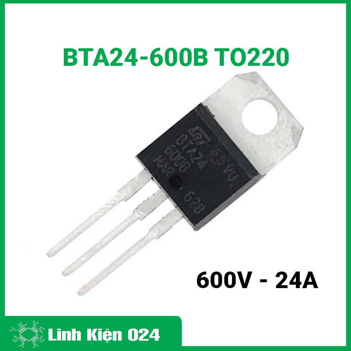 Triac BTA24 - 600B 600V 24A TO220 phù hợp cho việc chuyển đổi nguồn AC ...