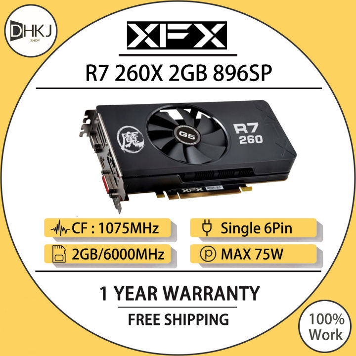 USED XFX R7 260X 2GB Video Cards AMD Radeon R7260 2GB Graphics Cards ...