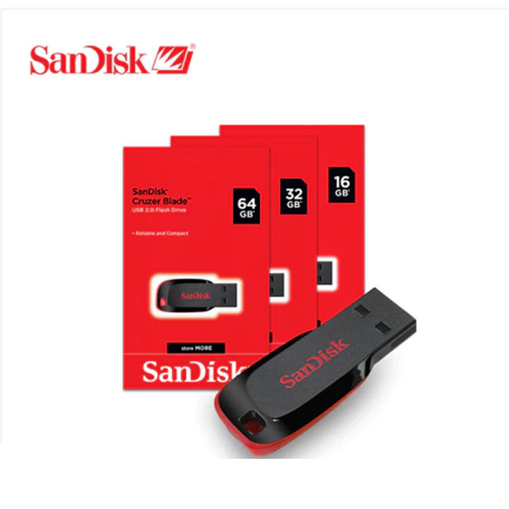 Sandisk Cruzer Blade USB 2.0 Flash Drive 2GB 4GB 8GB 16GB 32GB 64GB ...